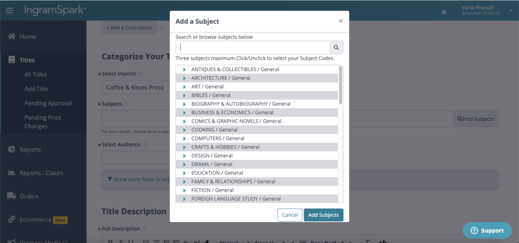 An IngramSpark Tutorial | Vania Margene Rheault