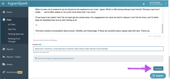 An IngramSpark Tutorial | Vania Margene Rheault