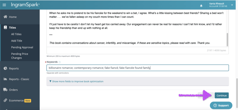An IngramSpark Tutorial | Vania Margene Rheault